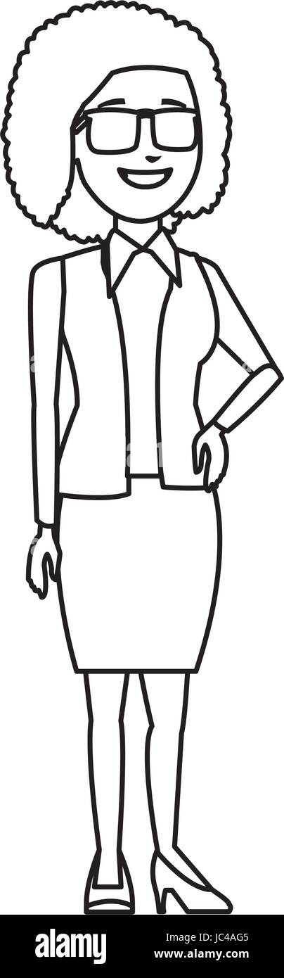 business woman manager standing gesture Stock Vector Image & Art - Alamy