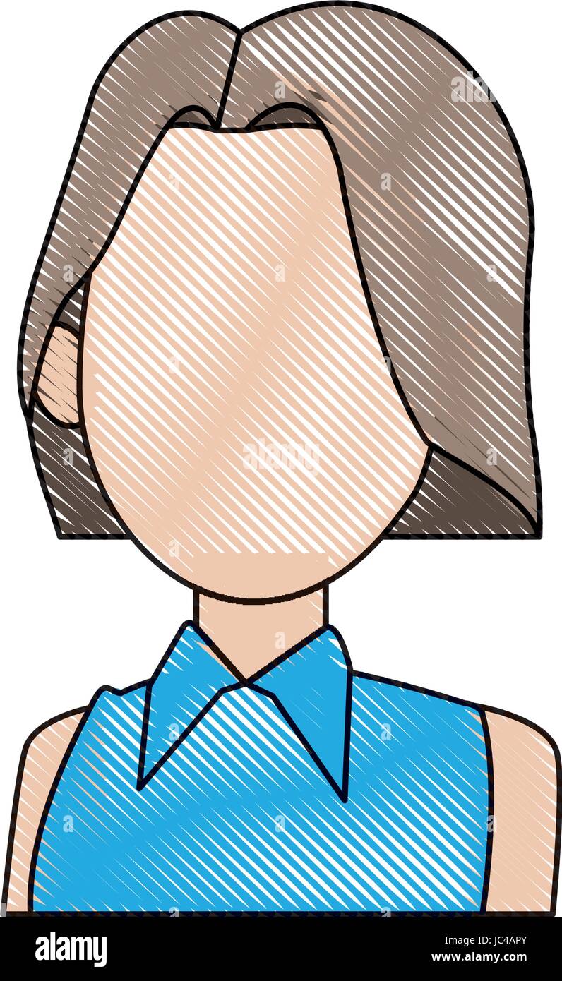 woman cartoon young portrait character female Stock Vector Image & Art ...