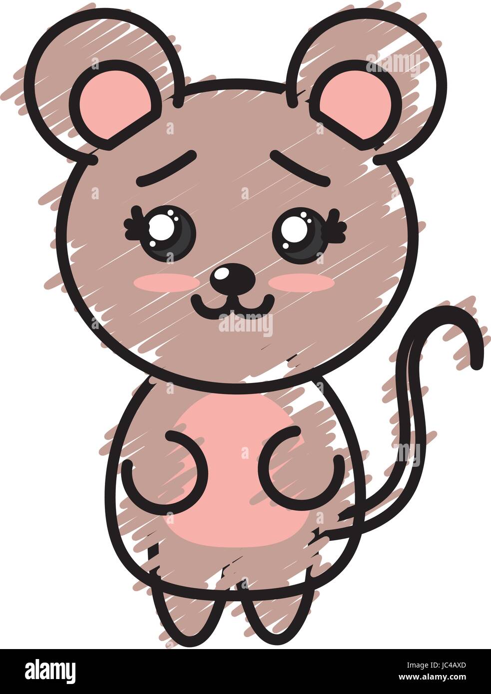 cute mouse wild animal with face expression Stock Vector Image & Art ...