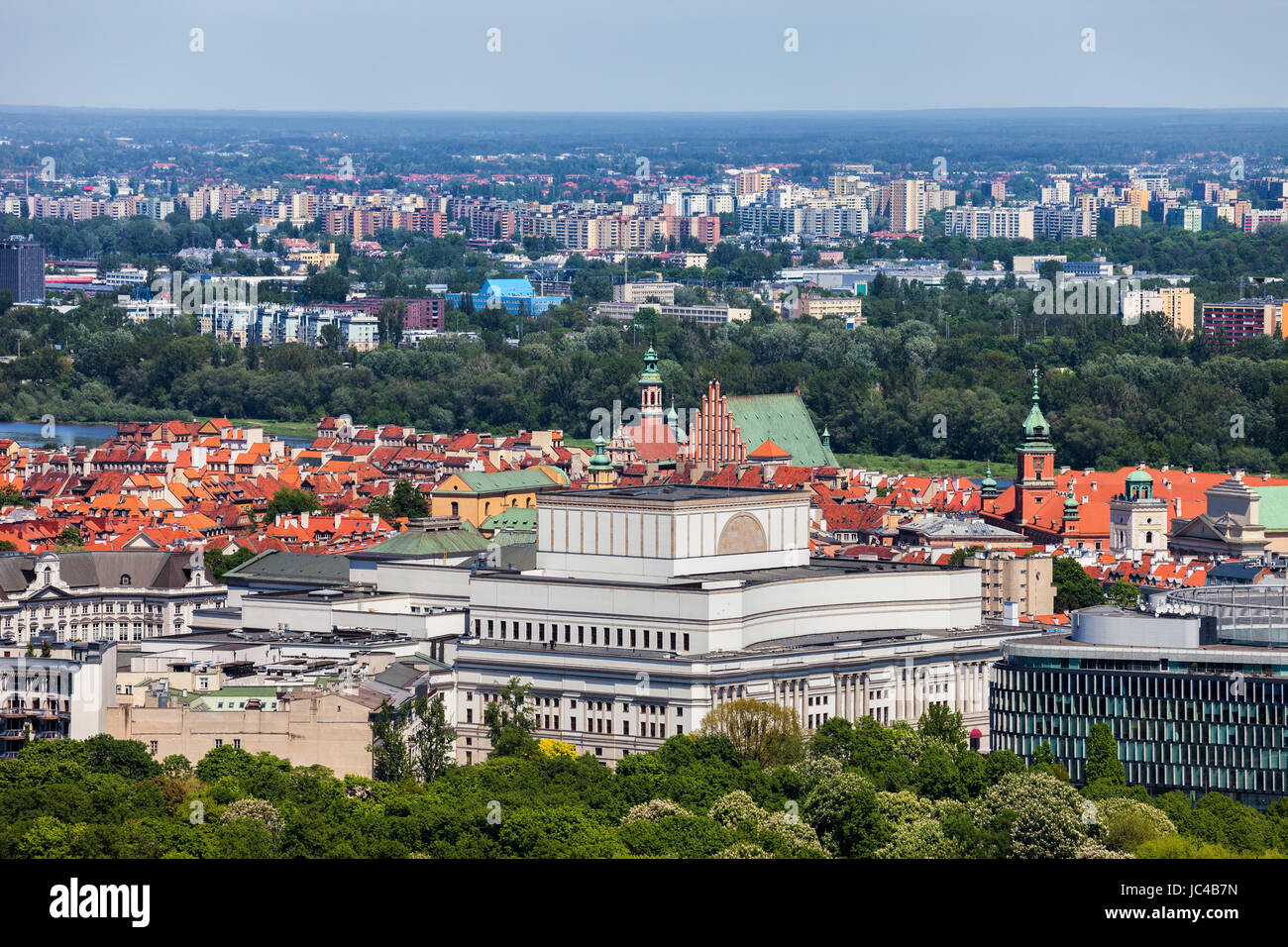 Warsaw aerial hi-res stock photography and images - Alamy