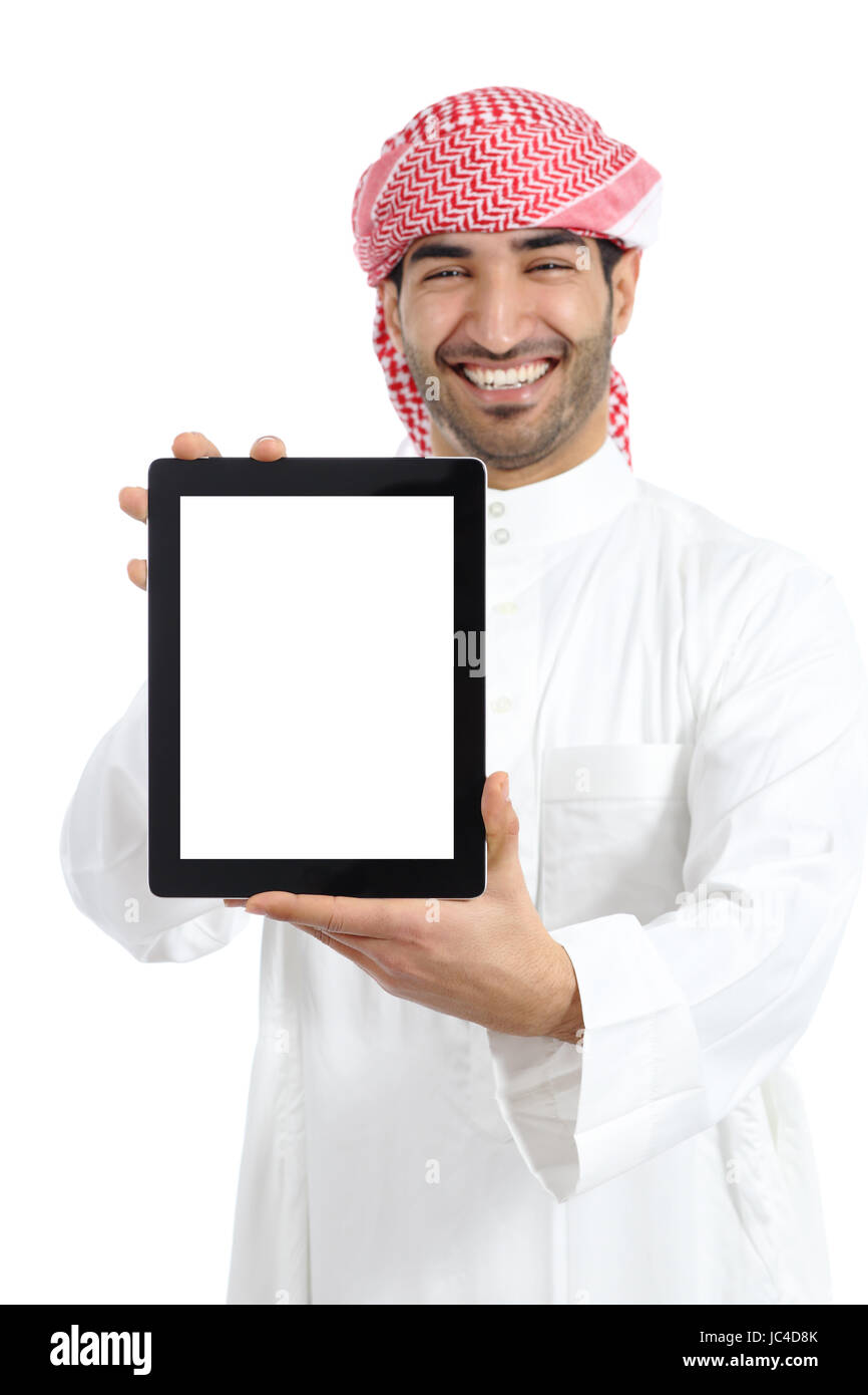 Saudi men showing hand hi-res stock photography and images - Alamy