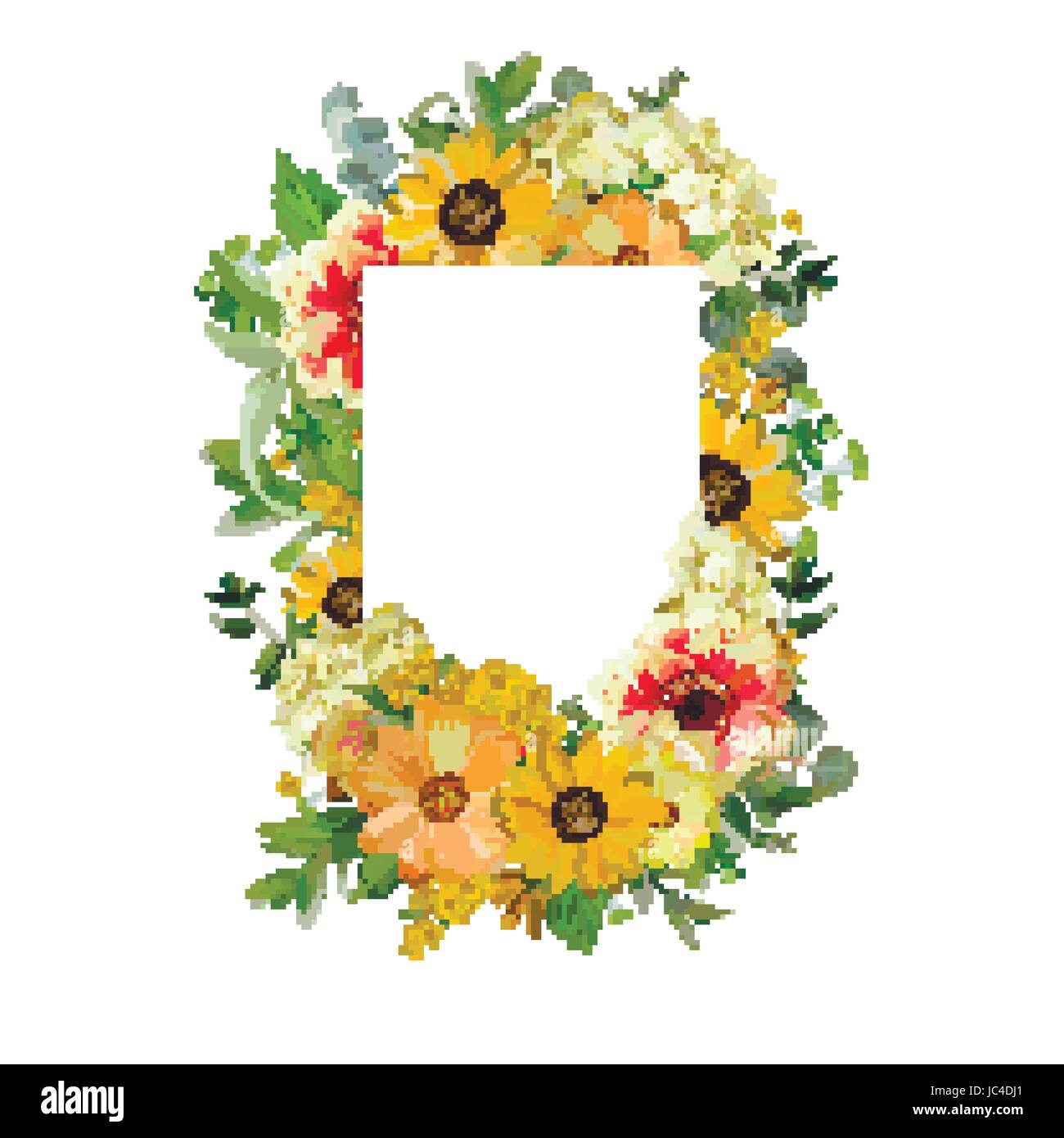 Vector garden flowers cosmos Cut Out Stock Images & Pictures - Alamy