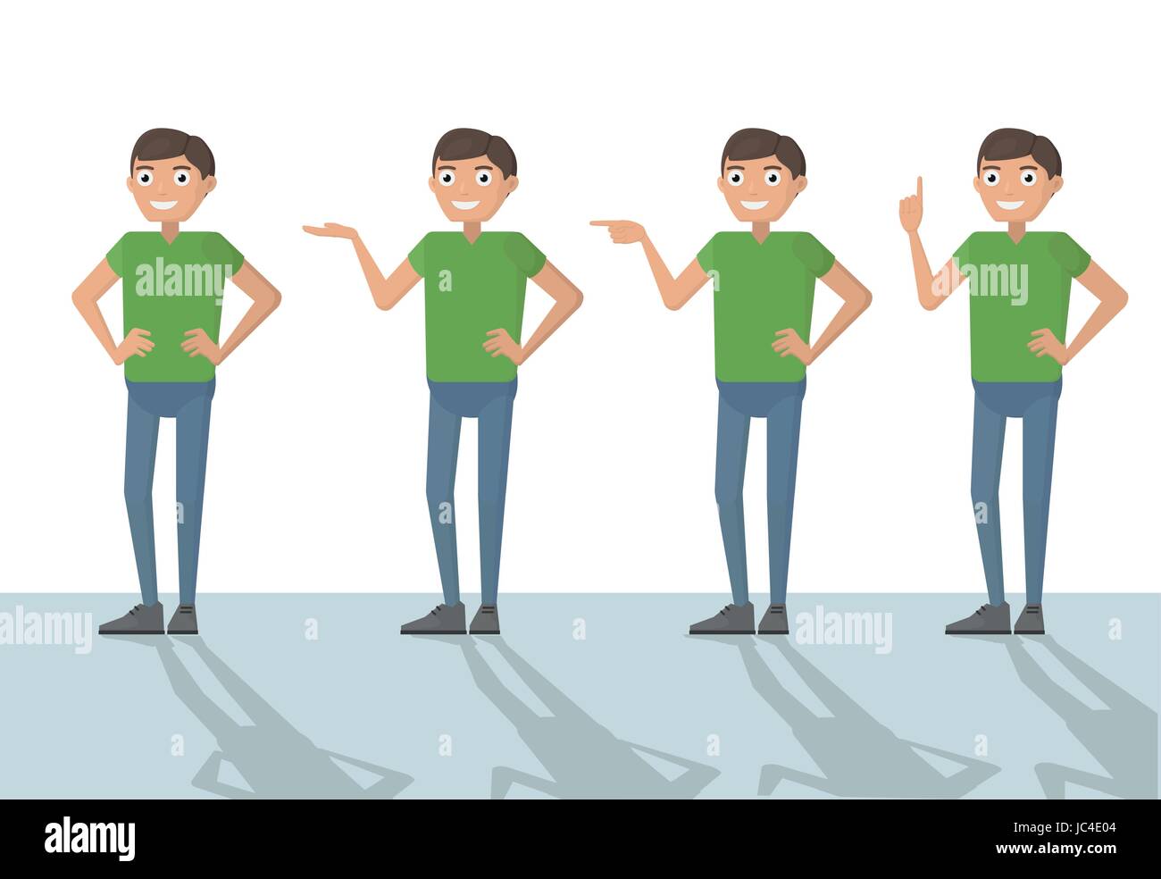 Man in casual green Stock Vector Images - Alamy