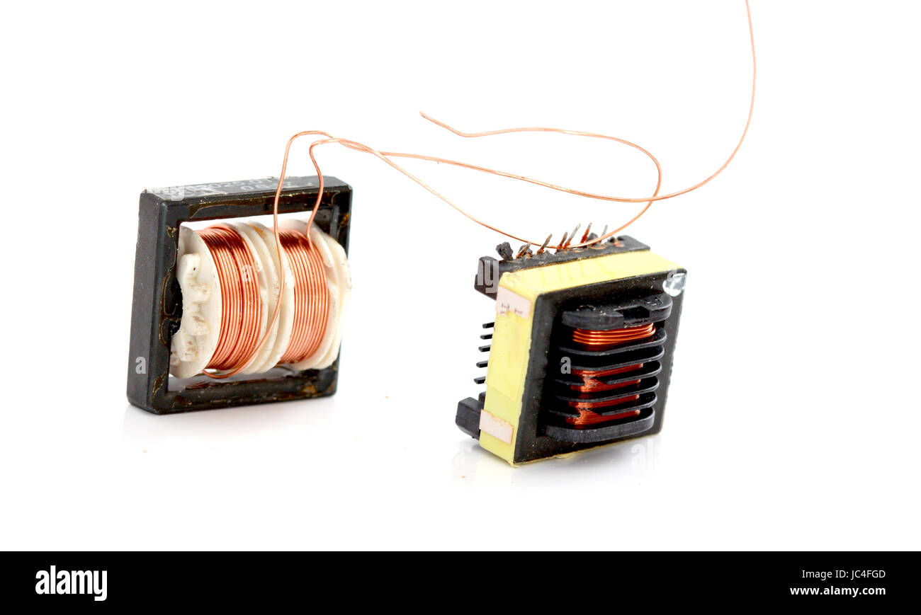 Small device Transformer on white background,image of a Stock Photo - Alamy