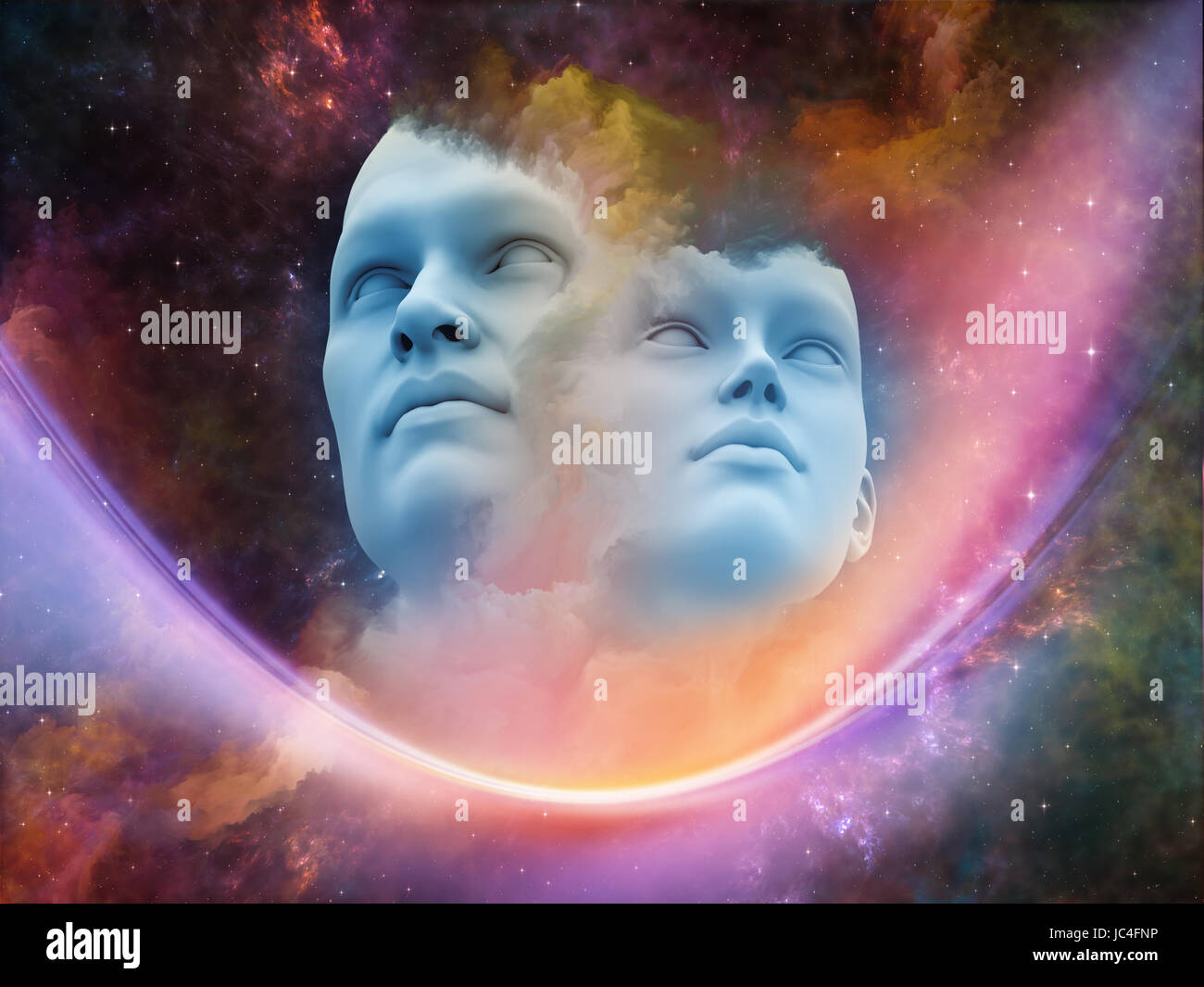 Human Dawn series. Composition of Human forms, fractal shapes and ...