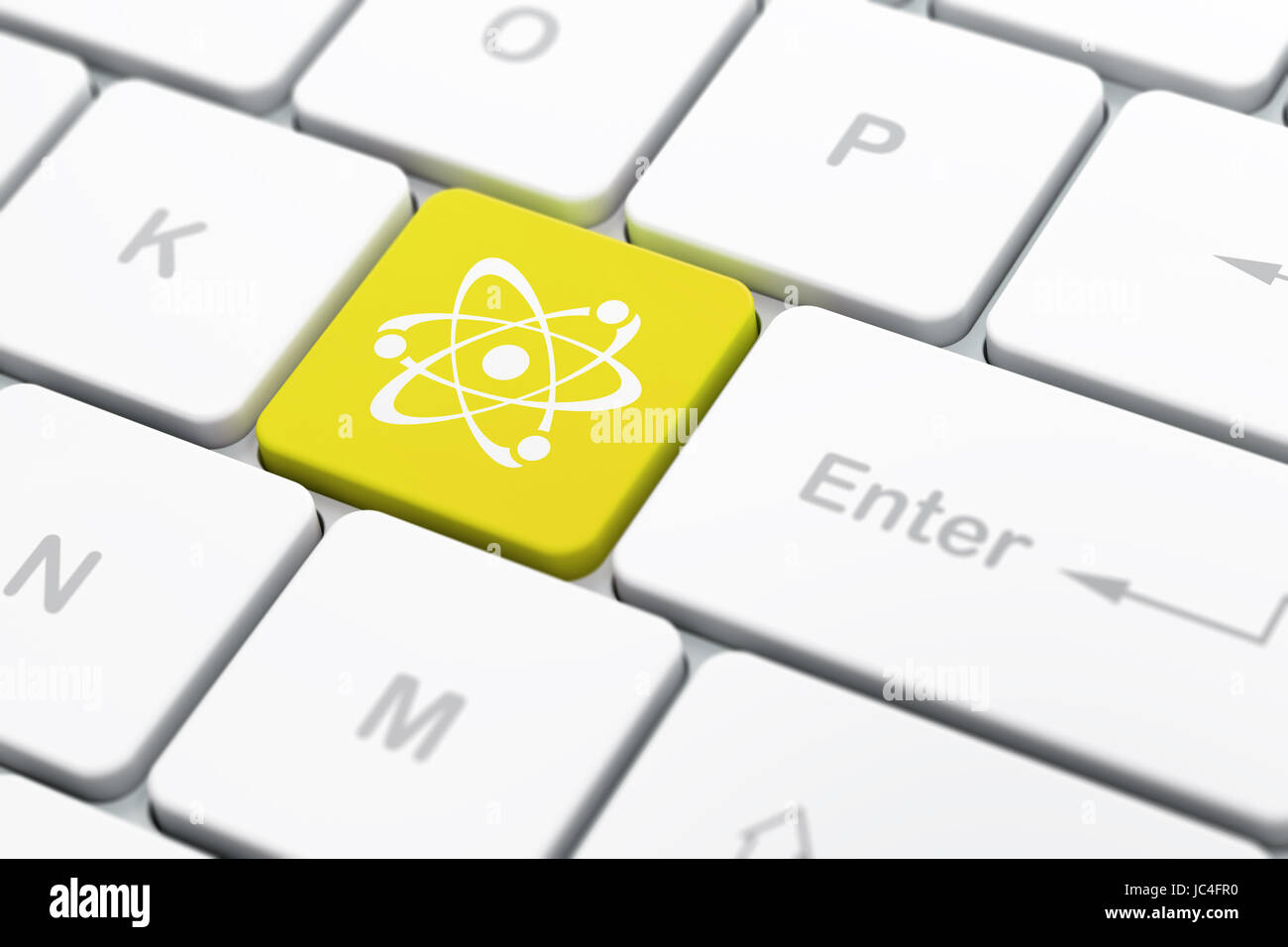 Science concept: Molecule on computer keyboard background Stock Photo ...