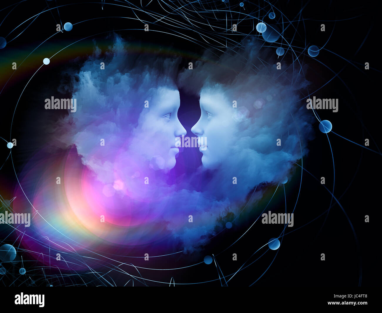 Human Dreams series. Backdrop composed of Fused human forms, fractal ...