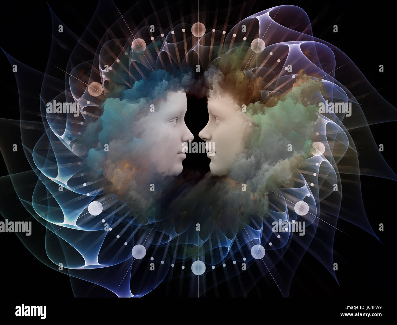 Human Dreams series. Abstract design made of Fused human forms, fractal ...