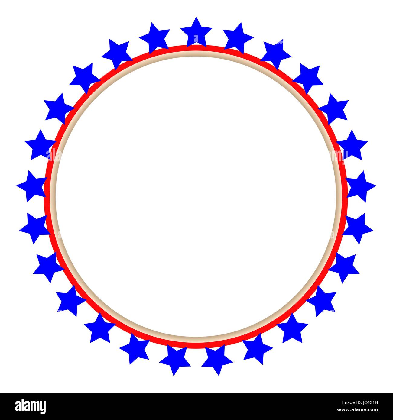 Round ring frame with stars stylized American flag is a symbol,logo ...