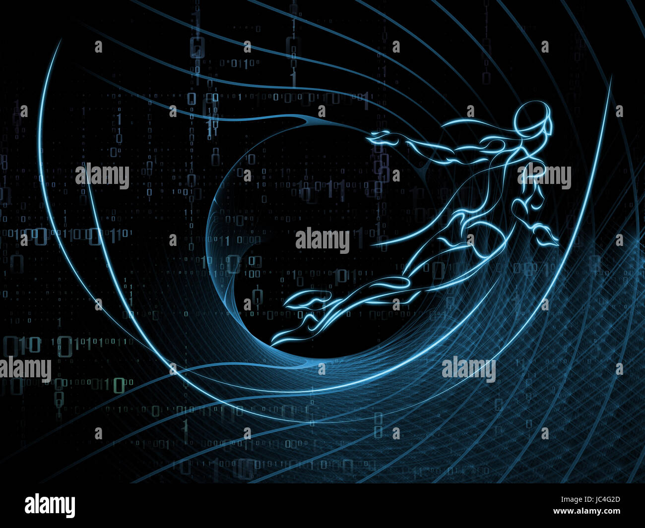 Geometry of Man series. Abstract design made of Human line drawing ...