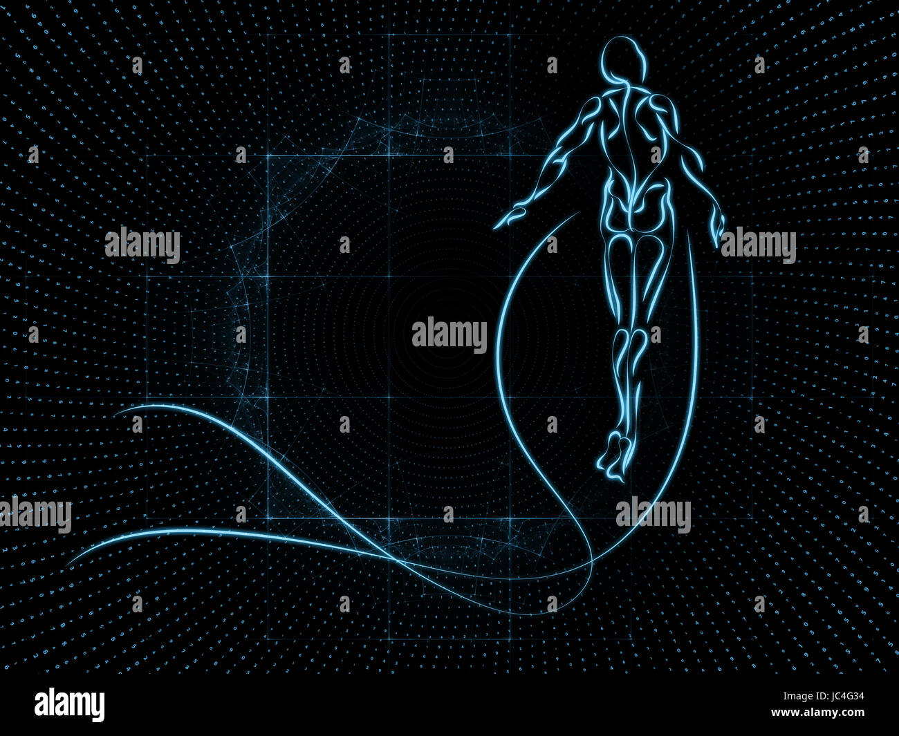 Geometry of Man series. Design composed of Human line drawing, math ...