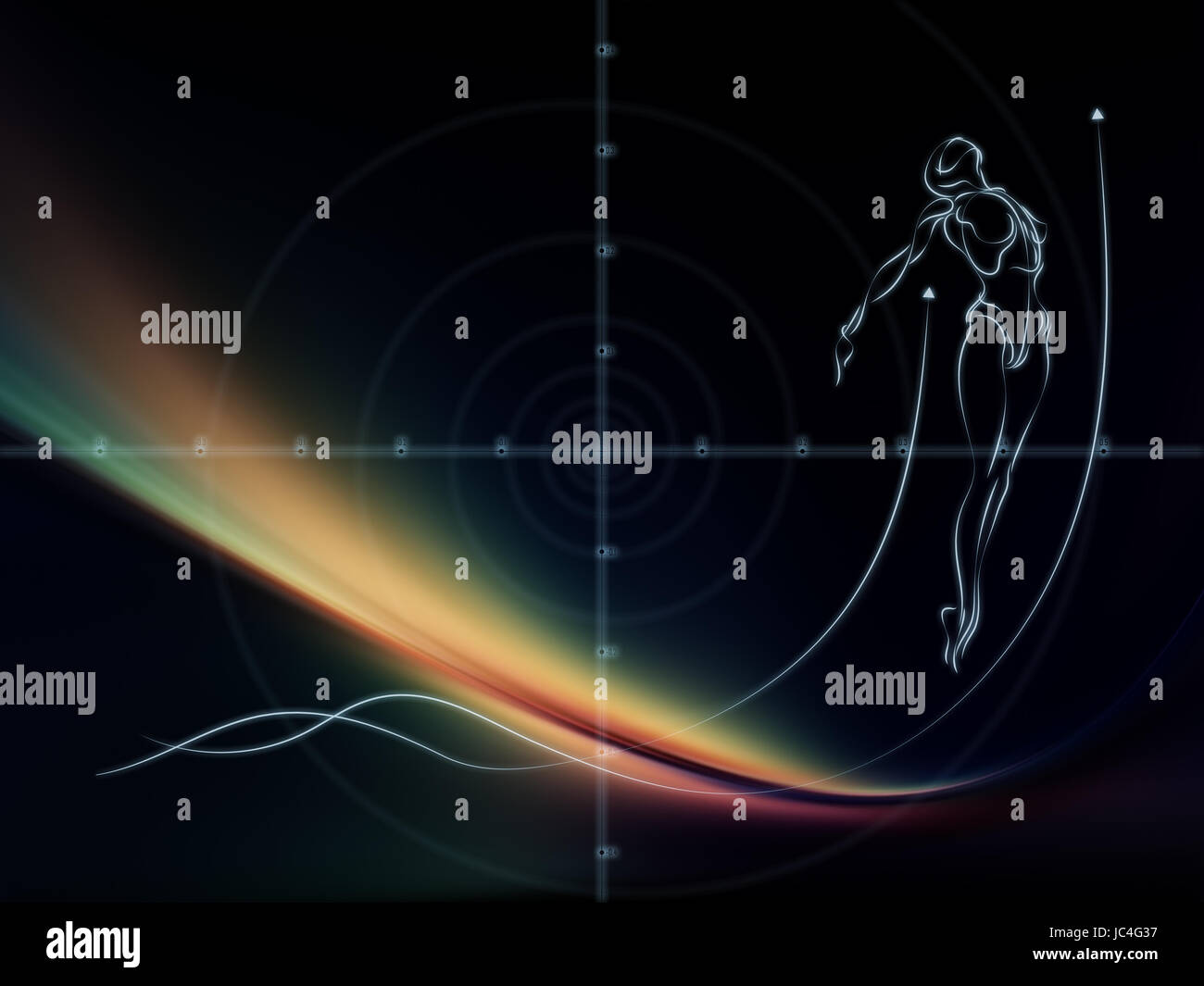 Geometry of Man series. Composition of Human line drawing, math ...