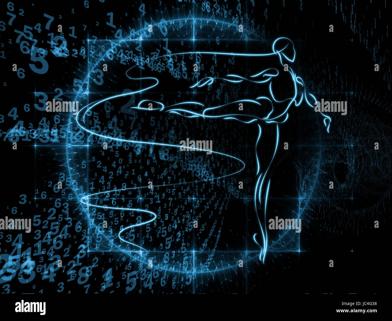 Geometry of Man series. Design composed of Human line drawing, math ...