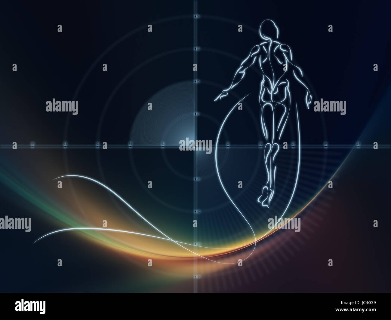 Geometry of Man series. Artistic background made of Human line drawing ...