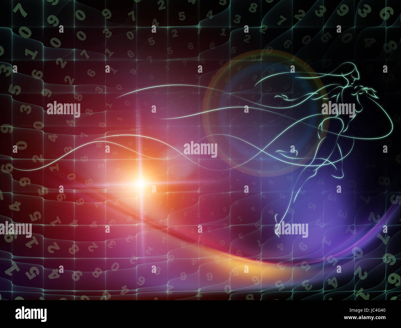 Geometry of Man series. Backdrop composed of Human line drawing, math ...