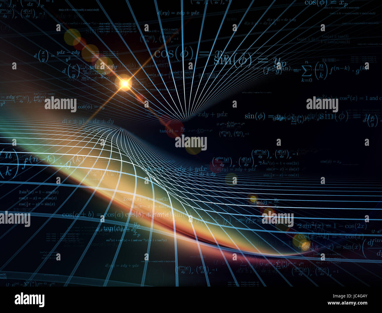 Space Geometry series. Backdrop of Math, geometry and design elements ...