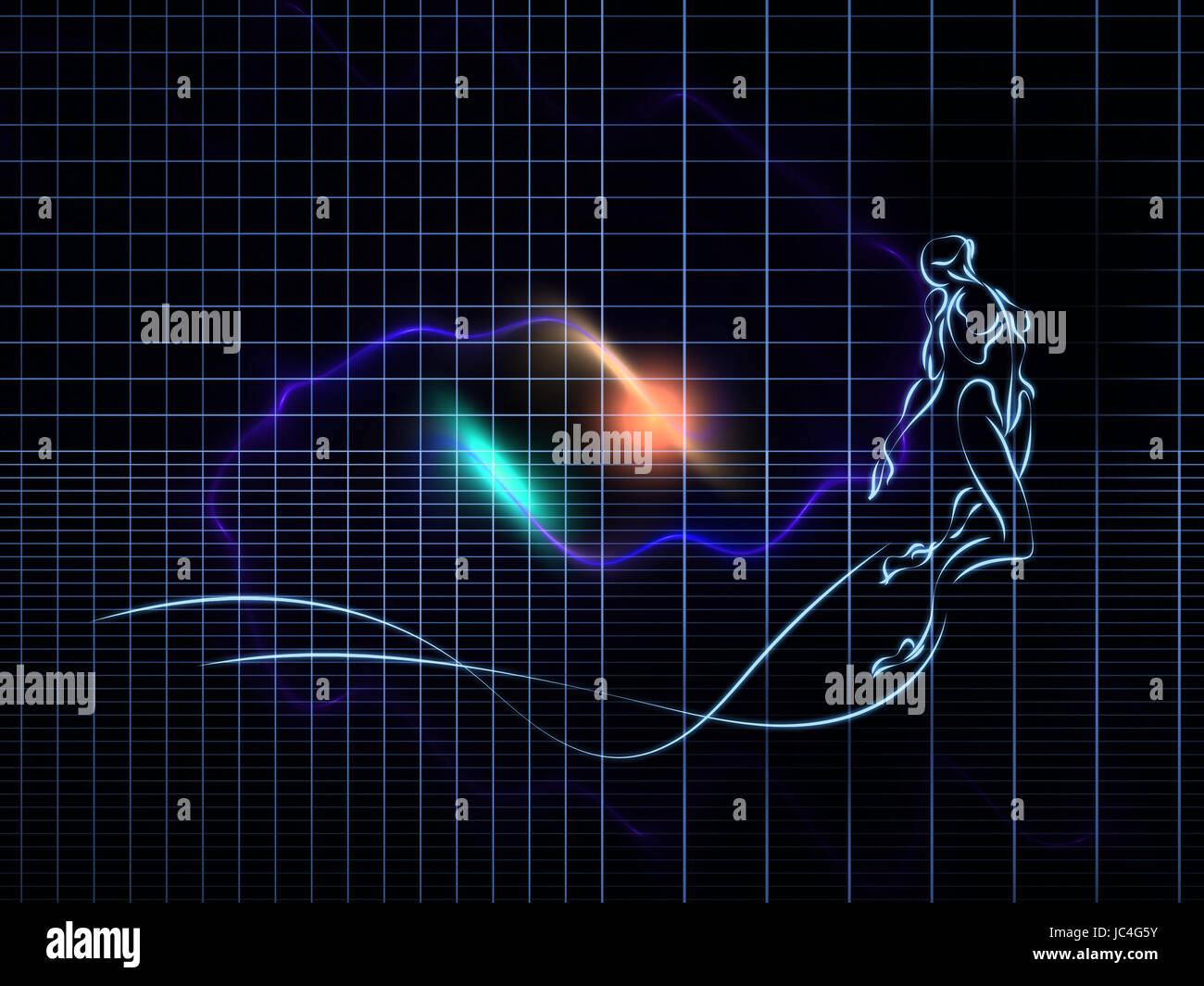 Geometry of Man series. Graphic composition of Human line drawing, math ...