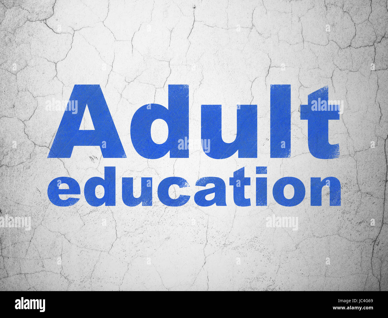 Learning concept: Adult Education on wall background Stock Photo - Alamy