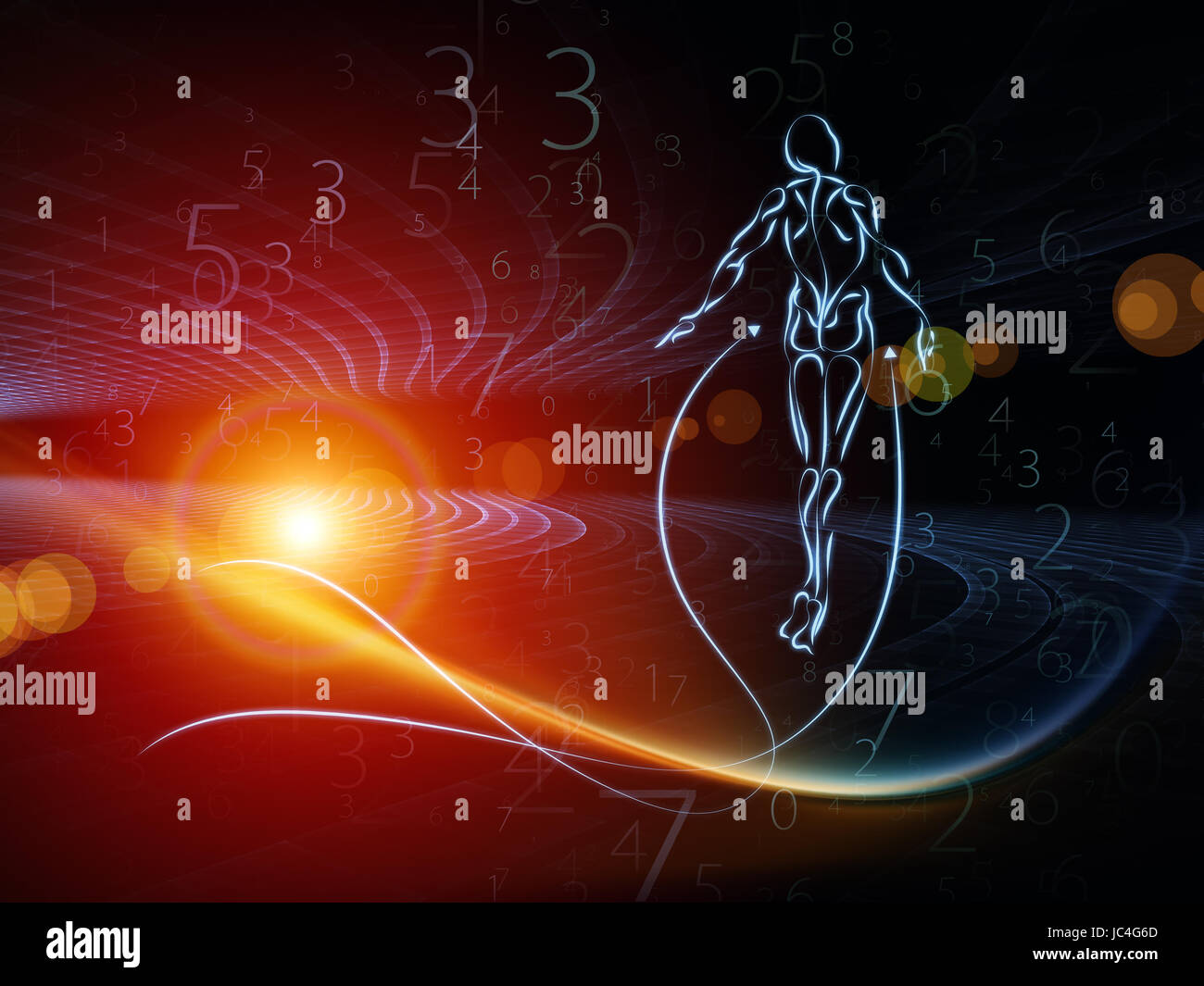 Geometry of Man series. Composition of Human line drawing, math ...