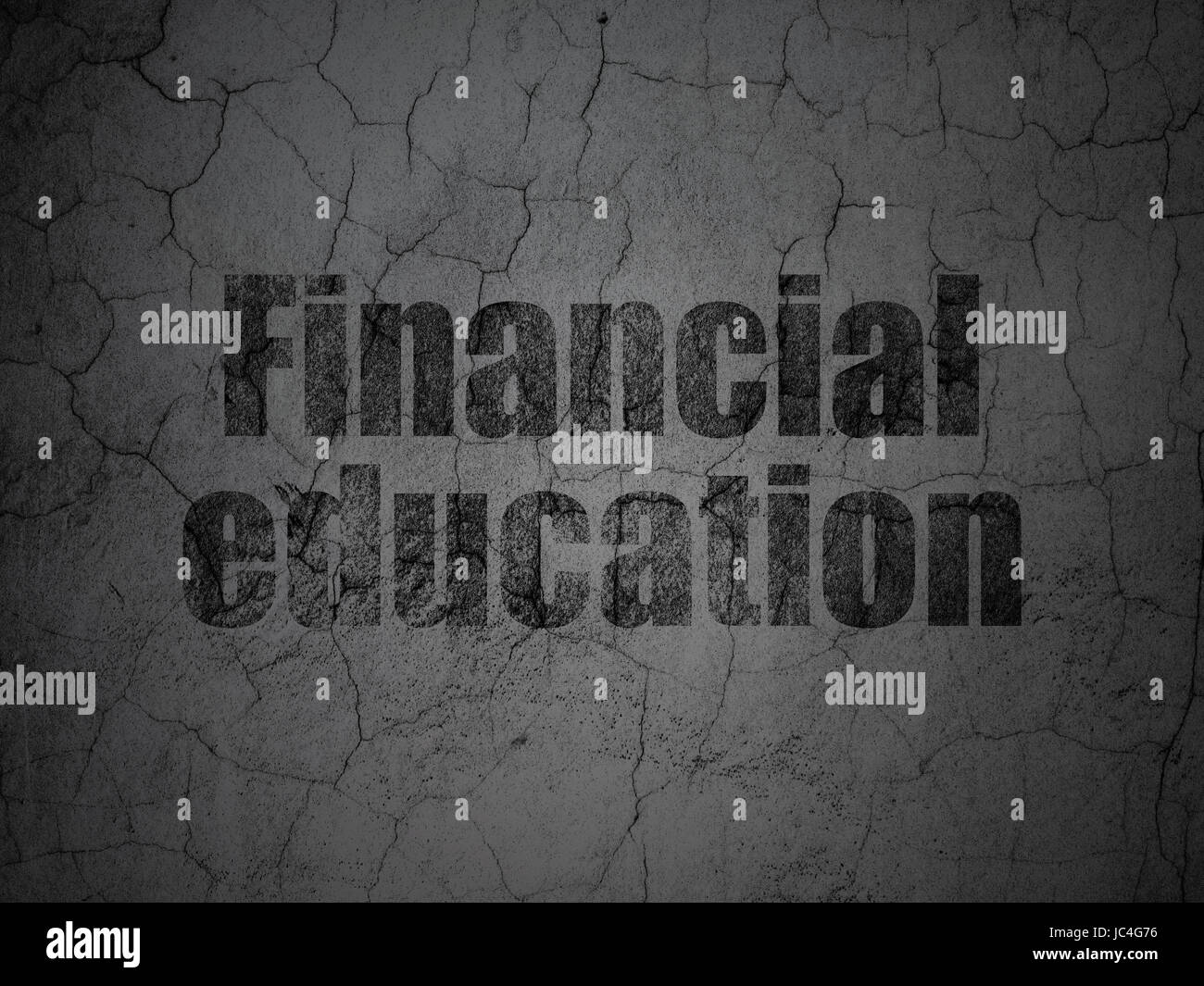 Learning concept: Financial Education on grunge wall background Stock ...