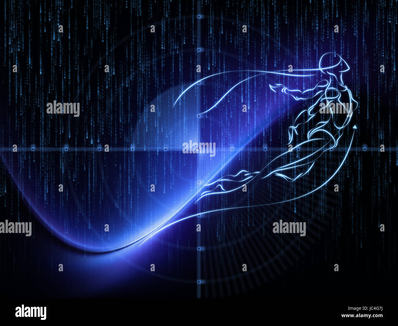 Geometry of Man series. Background design of Human line drawing, math ...