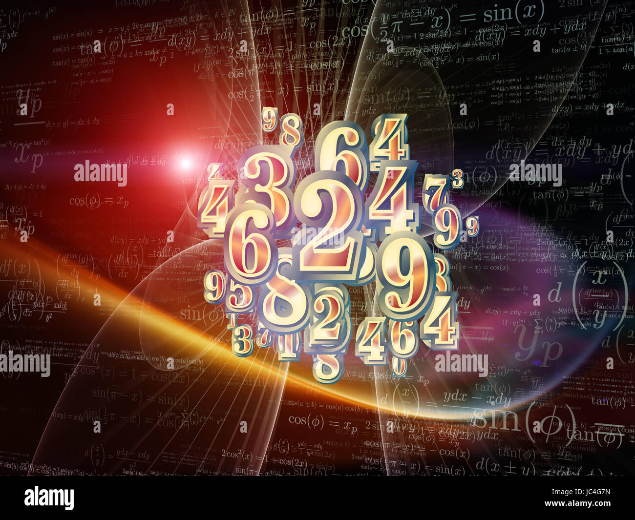 Space Geometry series. Creative arrangement of Math, geometry and ...