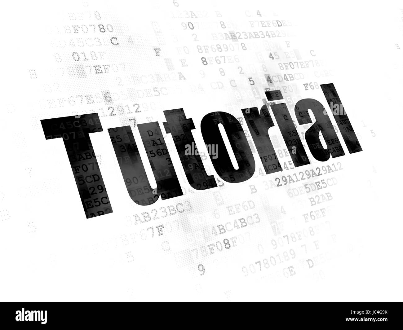 Studying concept: Tutorial on Digital background Stock Photo - Alamy