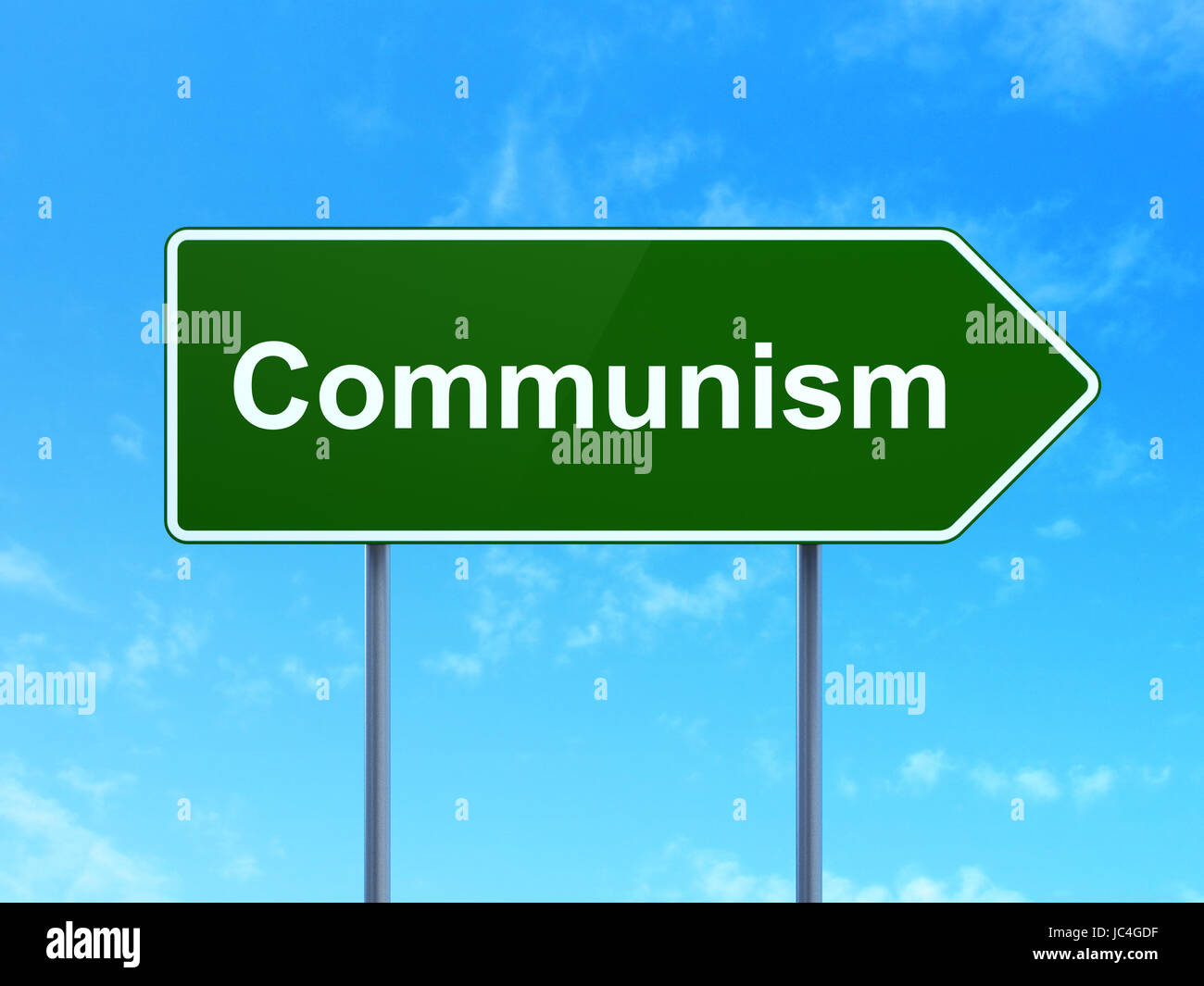 Politics concept: Communism on road sign background Stock Photo - Alamy