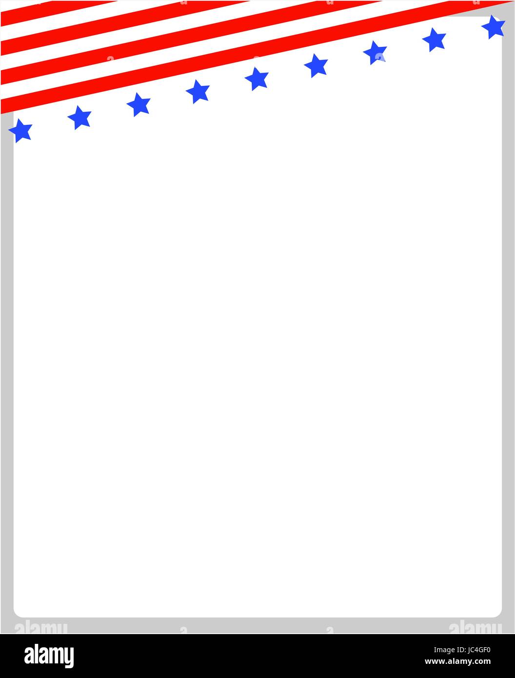 Patriotic american flag border blank hi-res stock photography and ...