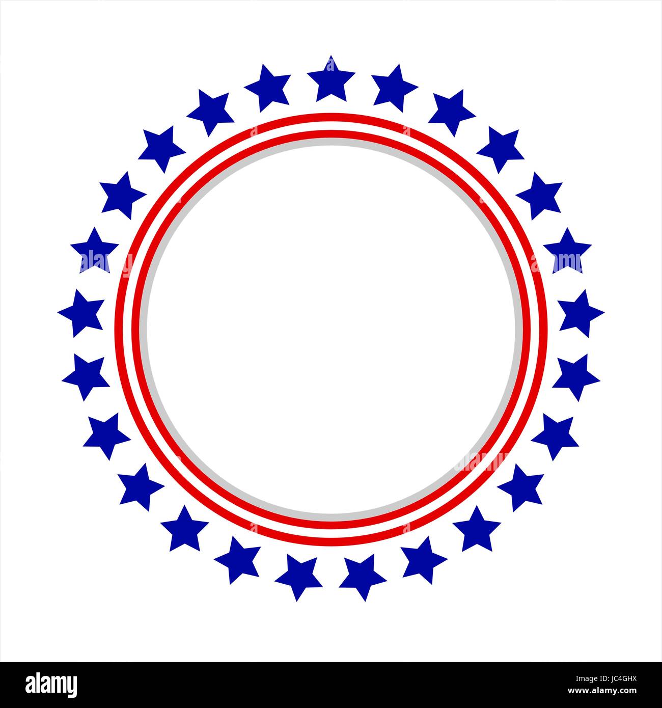 American flag symbols circle sign or frame vector design Stock Vector ...