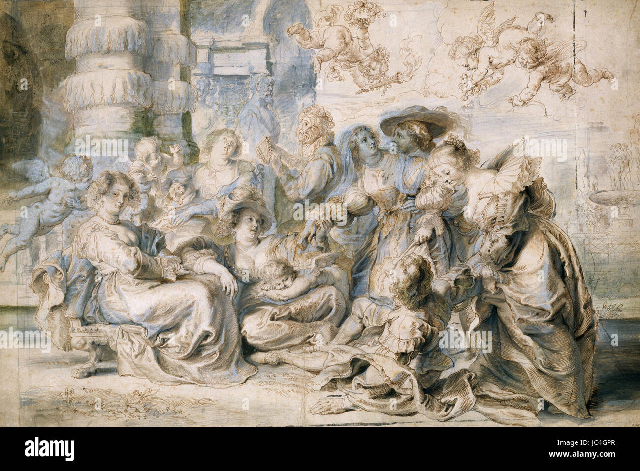 Peter Paul Rubens - The Garden of Love (right portion Stock Photo - Alamy