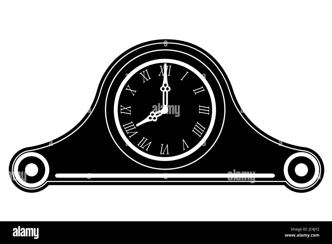 clock old retro vintage icon stock vector illustration black outline ...