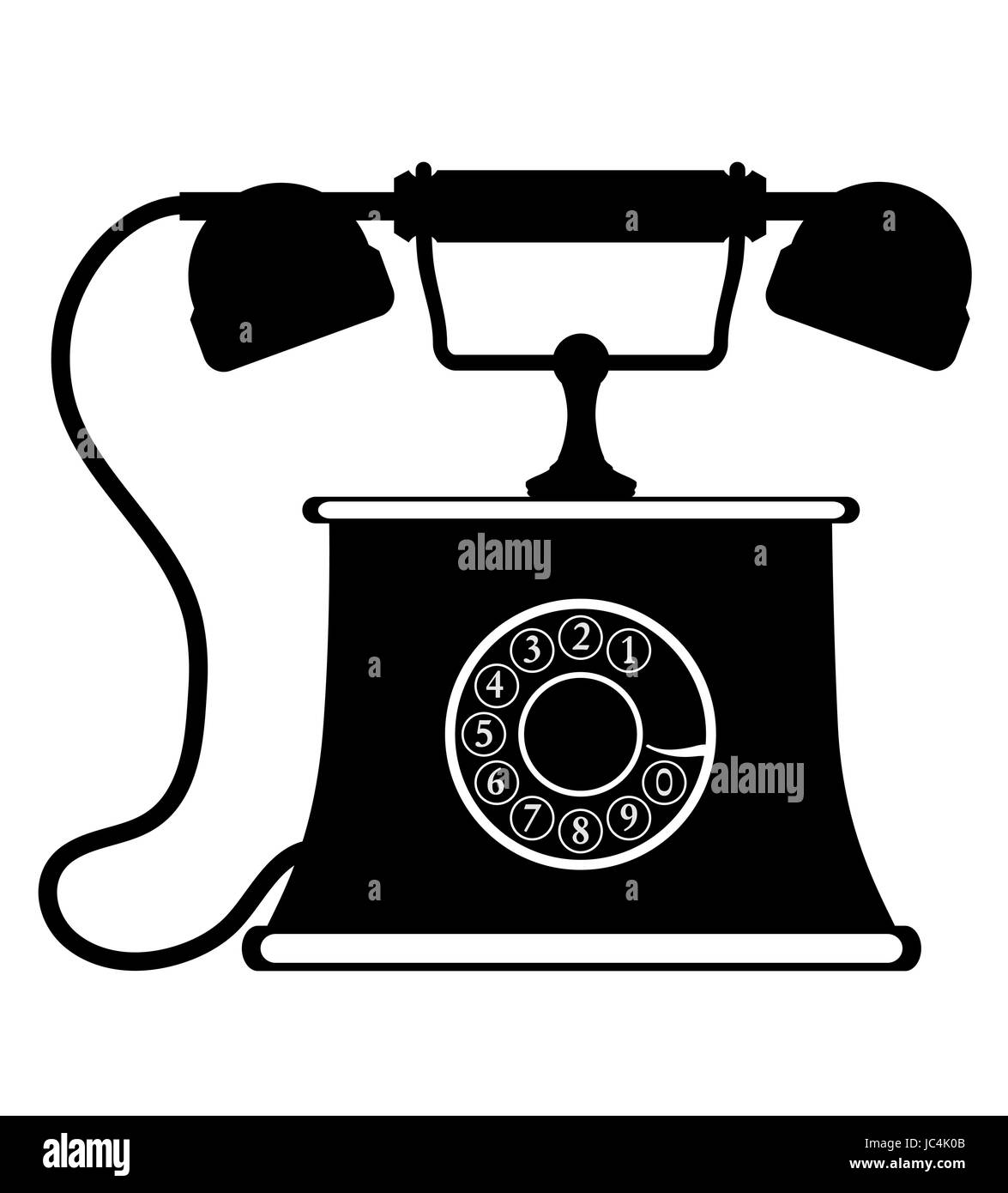 phone old retro vintage icon stock vector illustration black outline ...