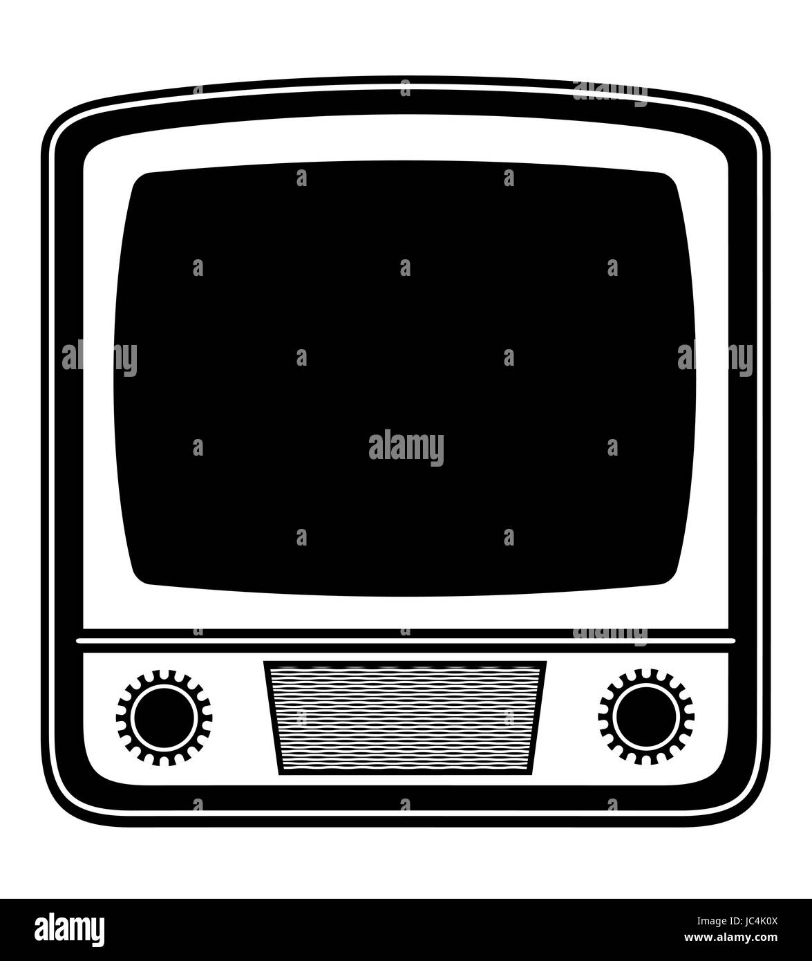 tv old retro vintage icon stock vector illustration black outline ... tv old retro vintage icon stock vector illustration black outline ...