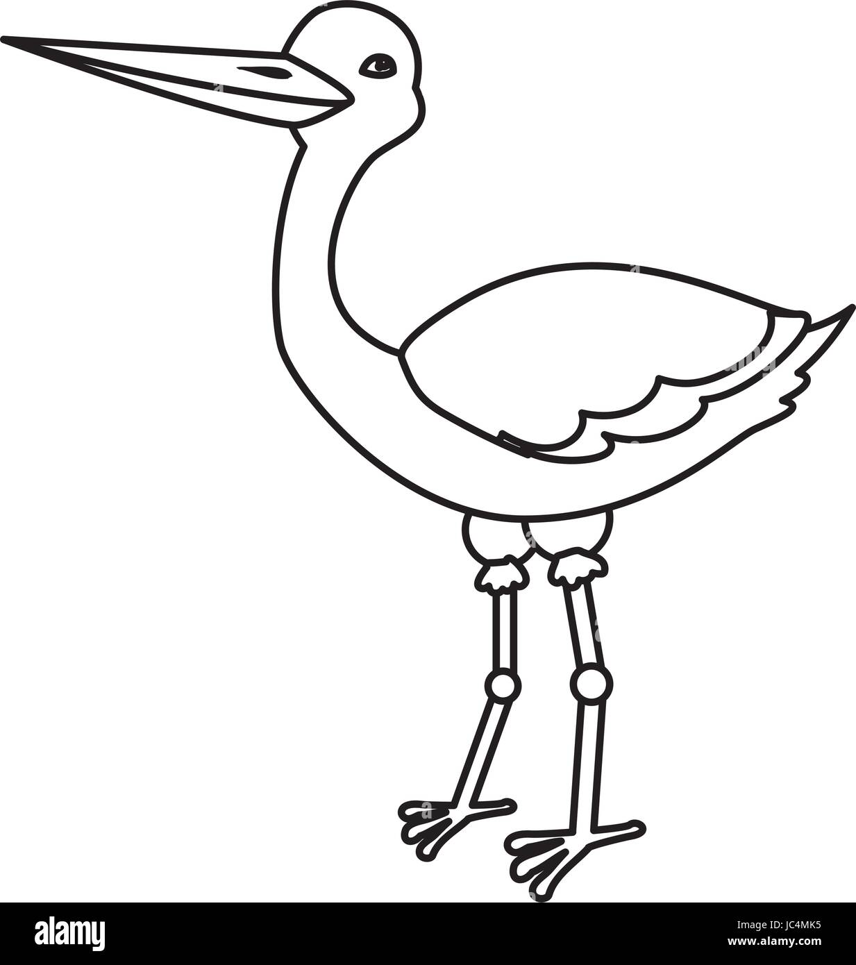Stork bird cartoon Stock Vector Image & Art - Alamy