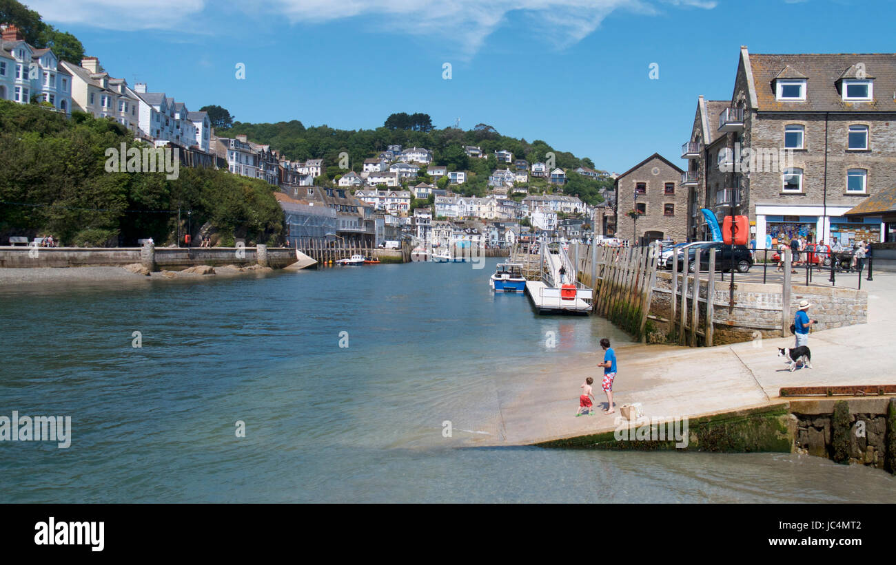 Harbour view, a summer day in Cornwall, UK Stock Photo - Alamy