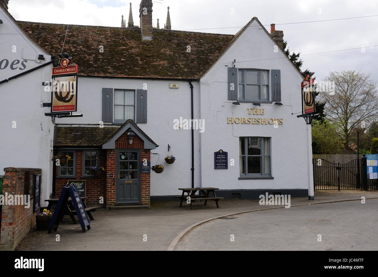 The Horseshoes Inn, Blunham, Bedfordshire, stands where the High Street ...