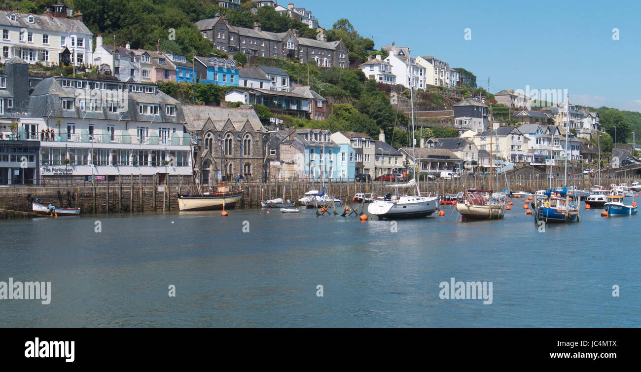 Harbour view, a summer day in Cornwall, UK Stock Photo - Alamy