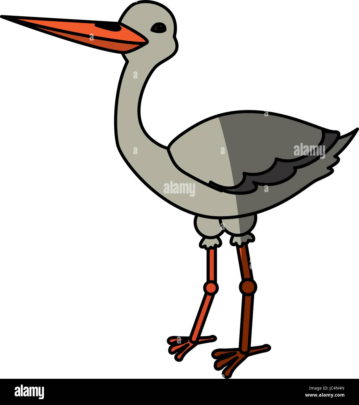 Stork bird cartoon Stock Vector Image & Art - Alamy