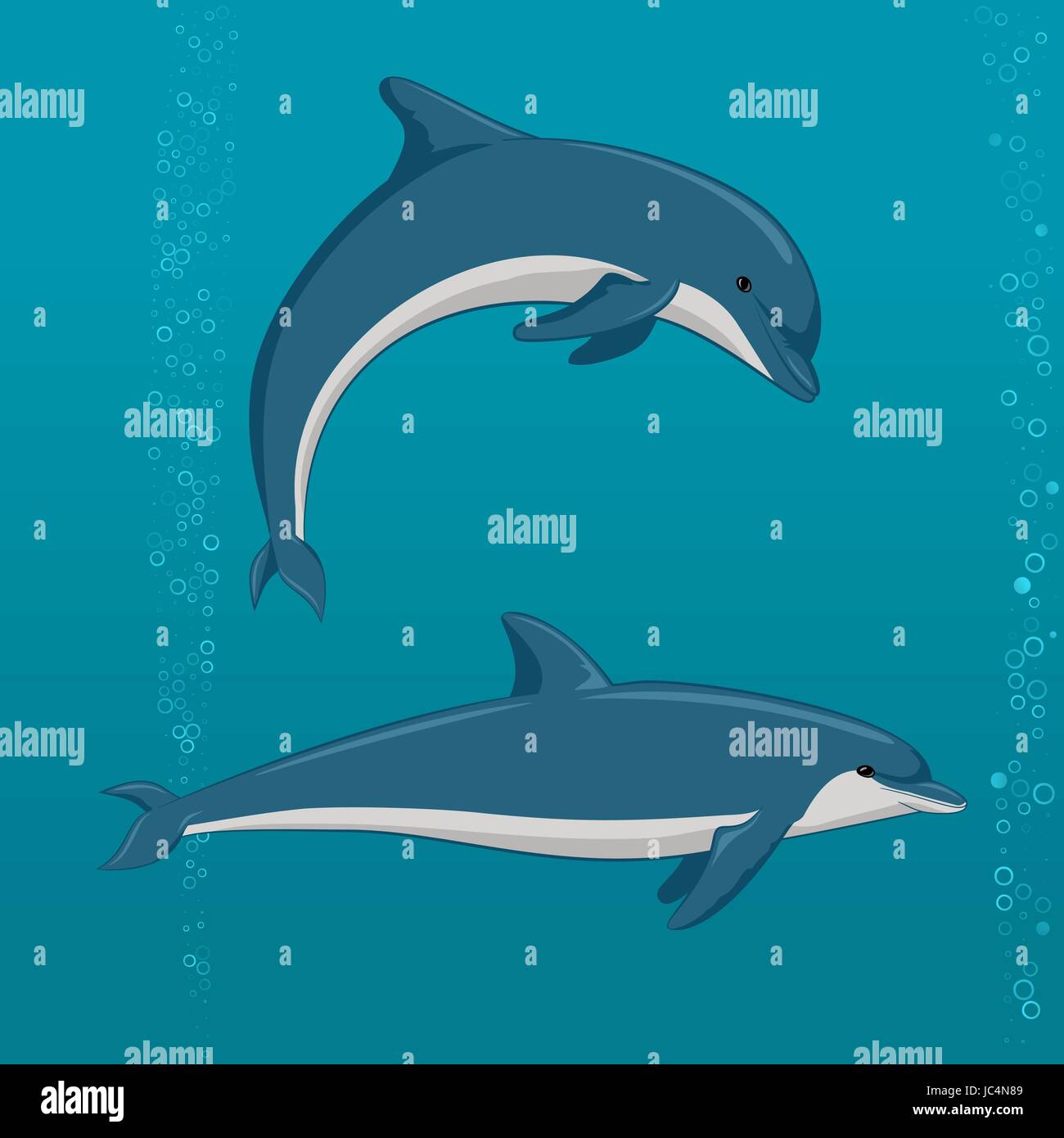 cartoon dolphins in different poses Stock Vector Image & Art - Alamy
