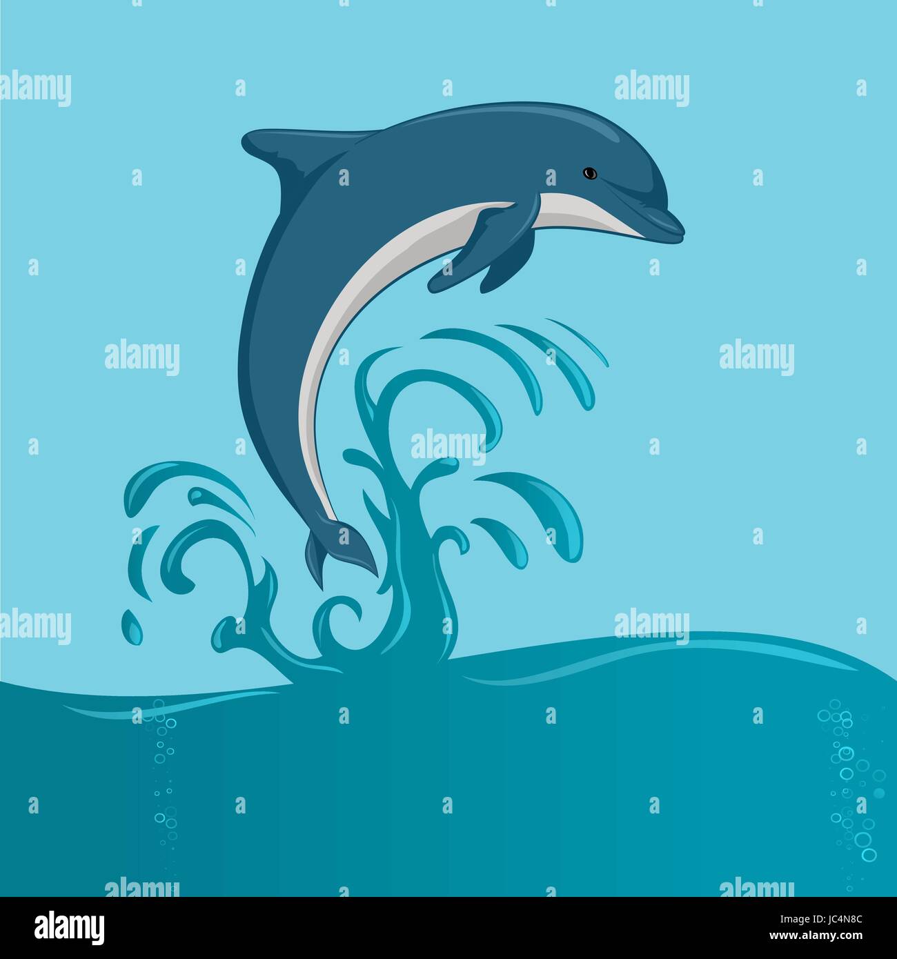 One dolphin Stock Vector Images - Alamy