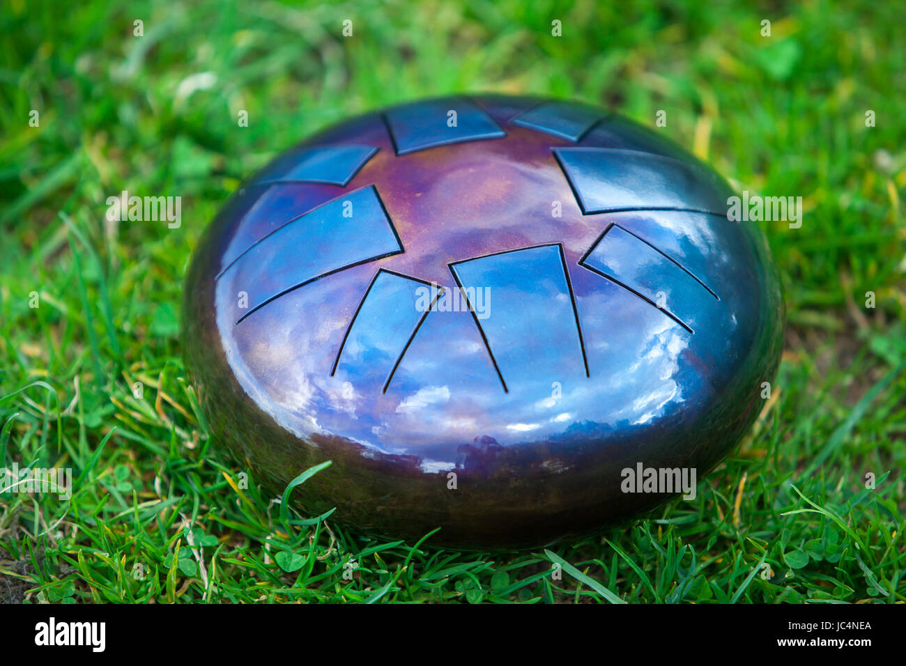 steel tongue drum, metal tongue drum, modern musical instrument Stock ...