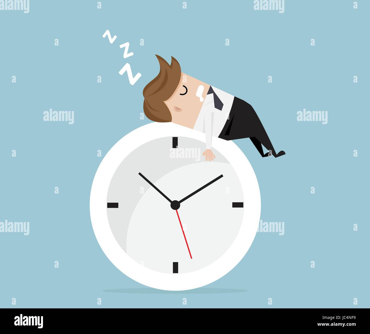 Bored office clock Stock Vector Images - Alamy
