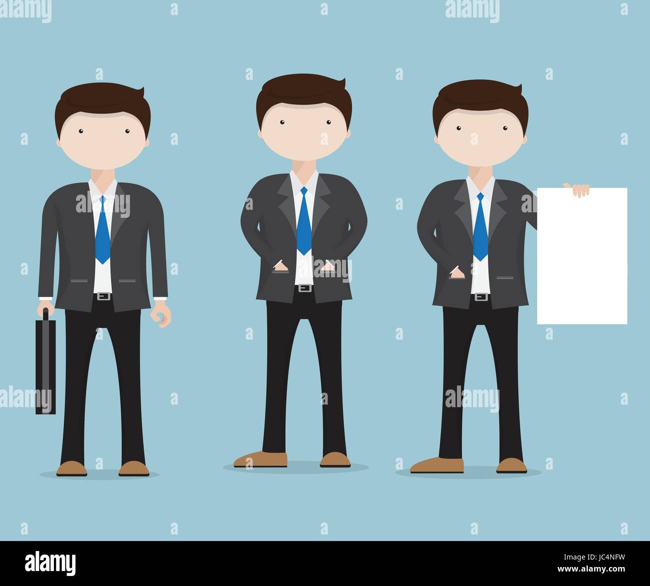 set of businessman character cartoon vector illustration Stock Vector ...