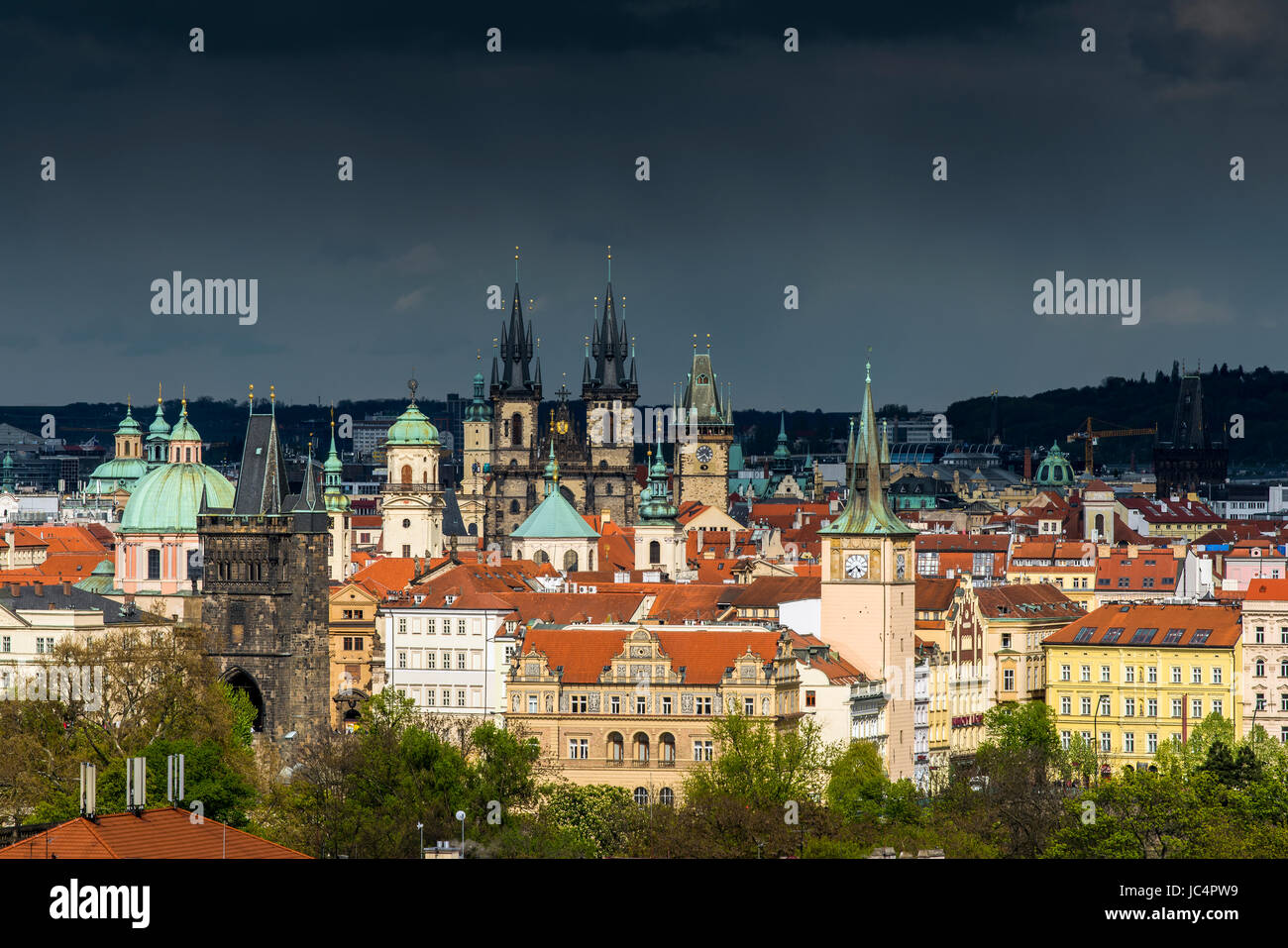 Old town skyline, Prague, Bohemia, Czech Republic Stock Photo - Alamy