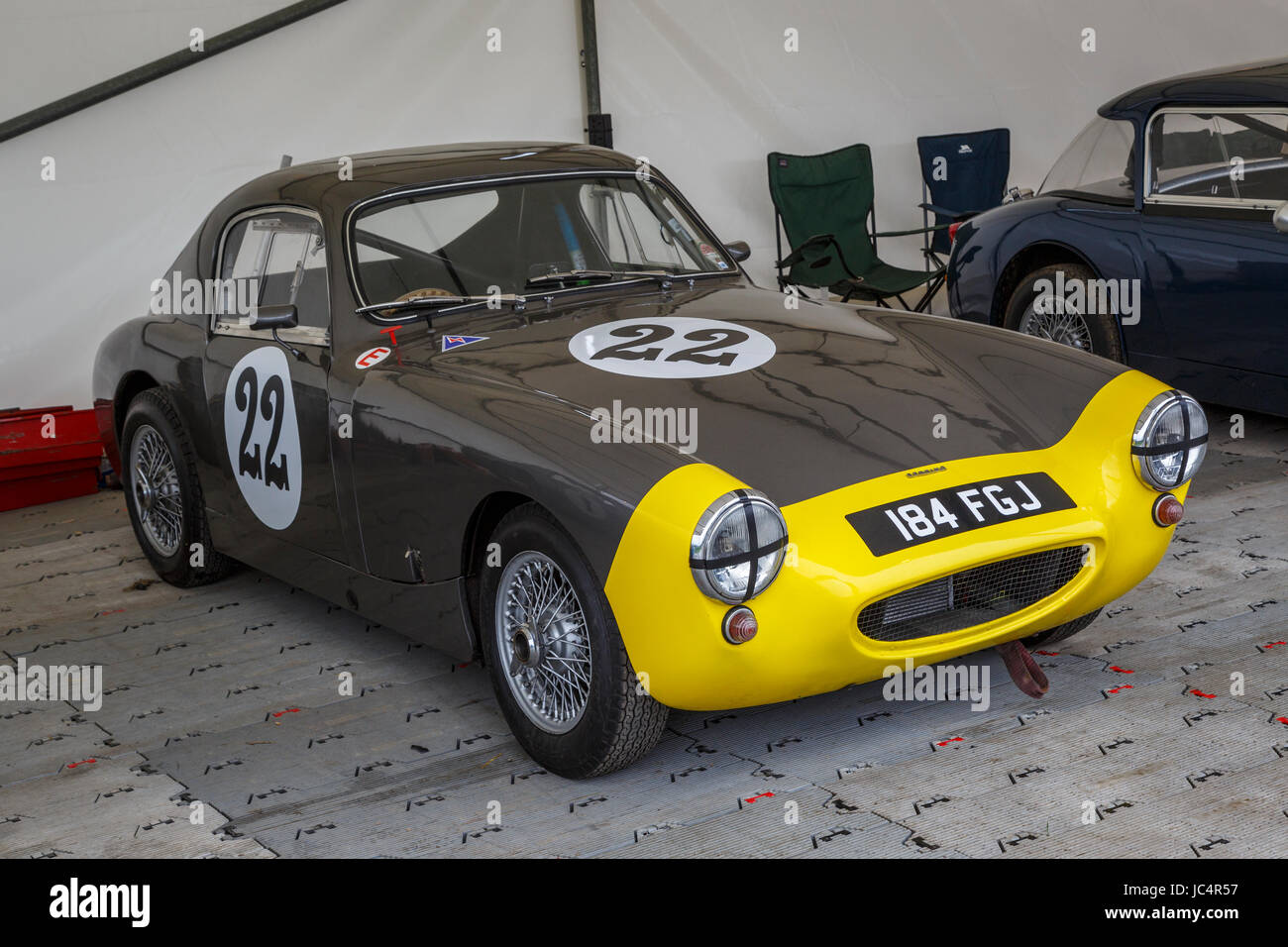 1962 Austin Healey Sebring Sprite, Weslake Cup entrant, in the paddock ...