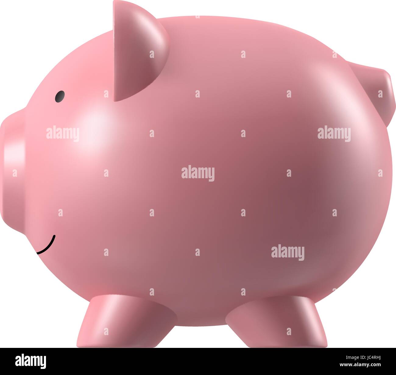 Side profile pink piggy bank Stock Vector Images - Alamy