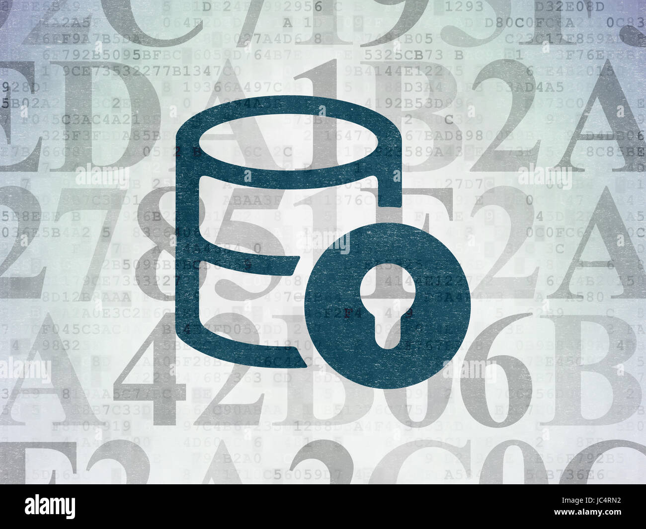 Programming concept: Database With Lock on Digital Data Paper background Stock Photo - Alamy