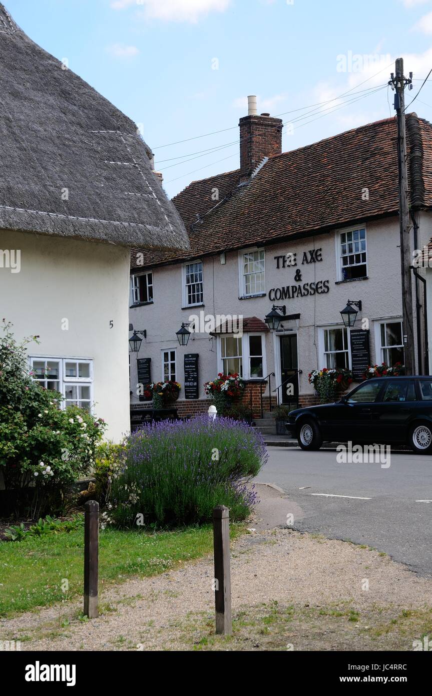 The Axe & Compasses ,Braughing, Hertfordshire Stock Photo - Alamy