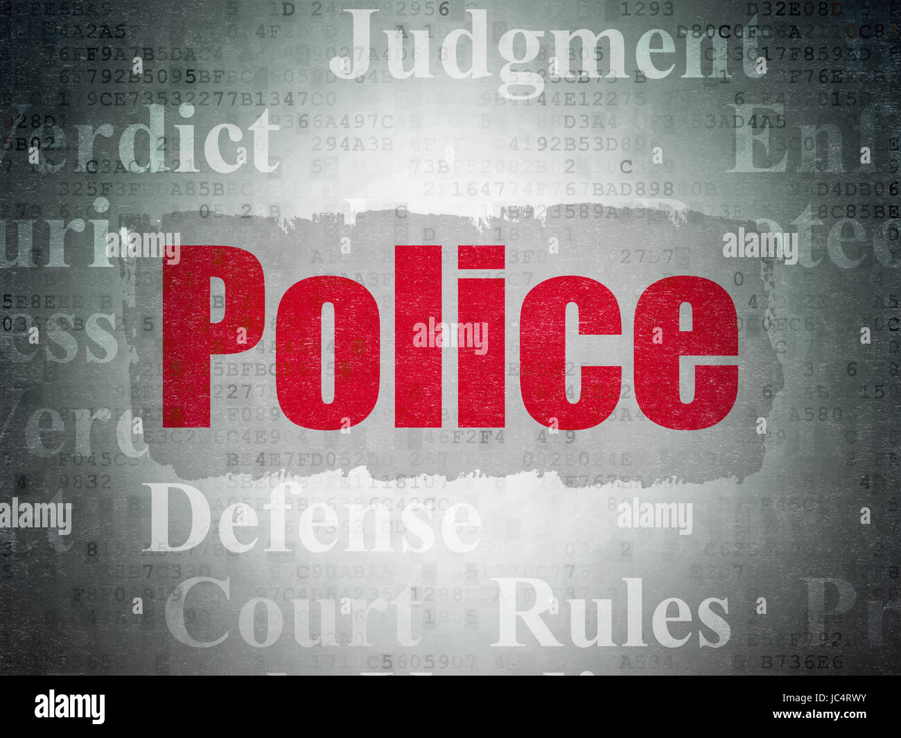 Law concept: Police on Digital Data Paper background Stock Photo - Alamy